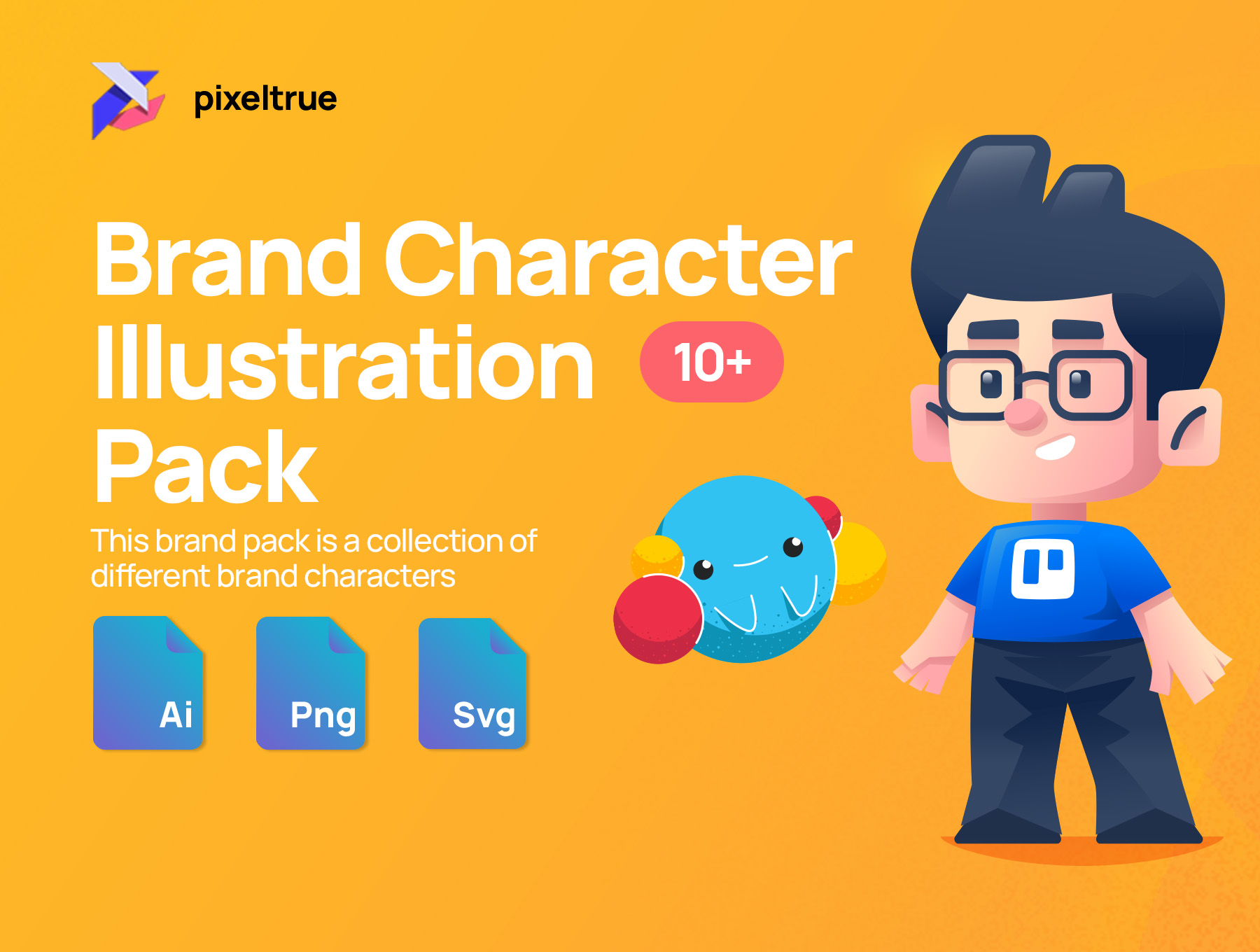 High-Quality SVG Brand Character Illustration Pack